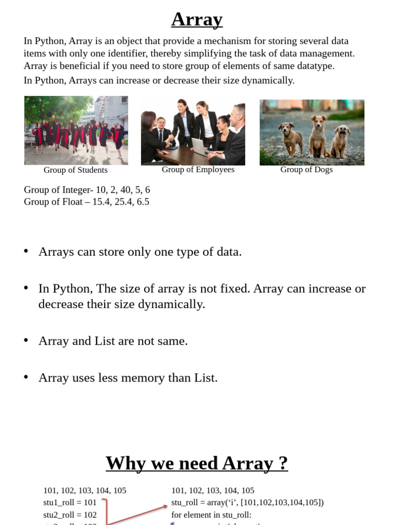Arrays Module One D Array | PDF