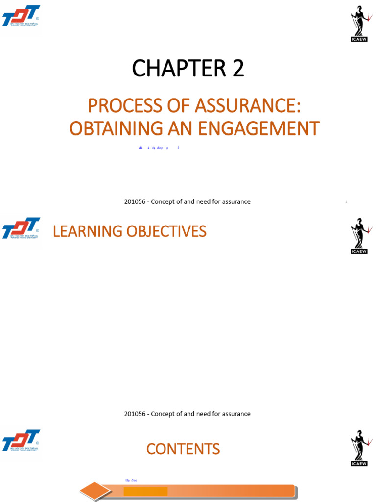 Chapter 2 - Process of Assurance Obtaining An Engagement | PDF