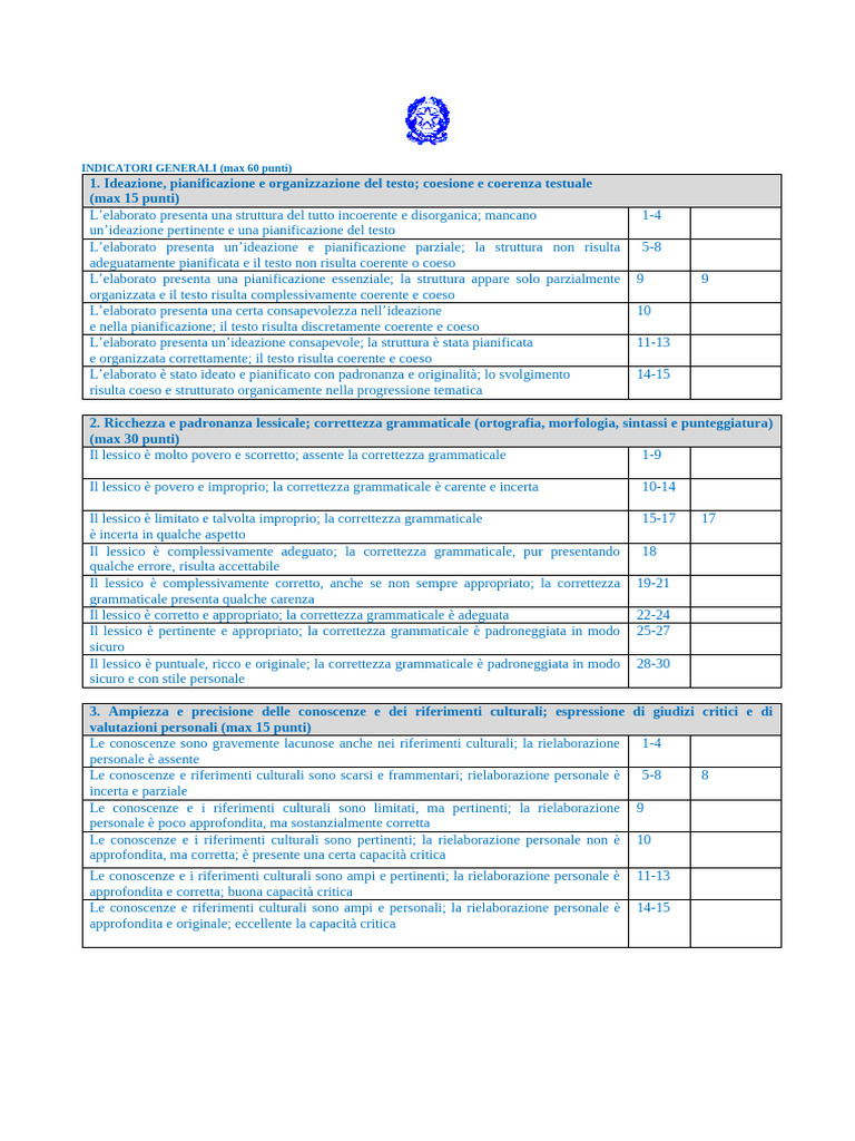GRIGLIA TIPOLOGIA A | PDF