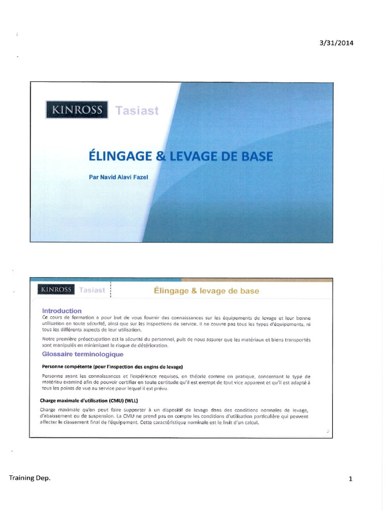 Old Elingage Et Levage de Base FR | PDF