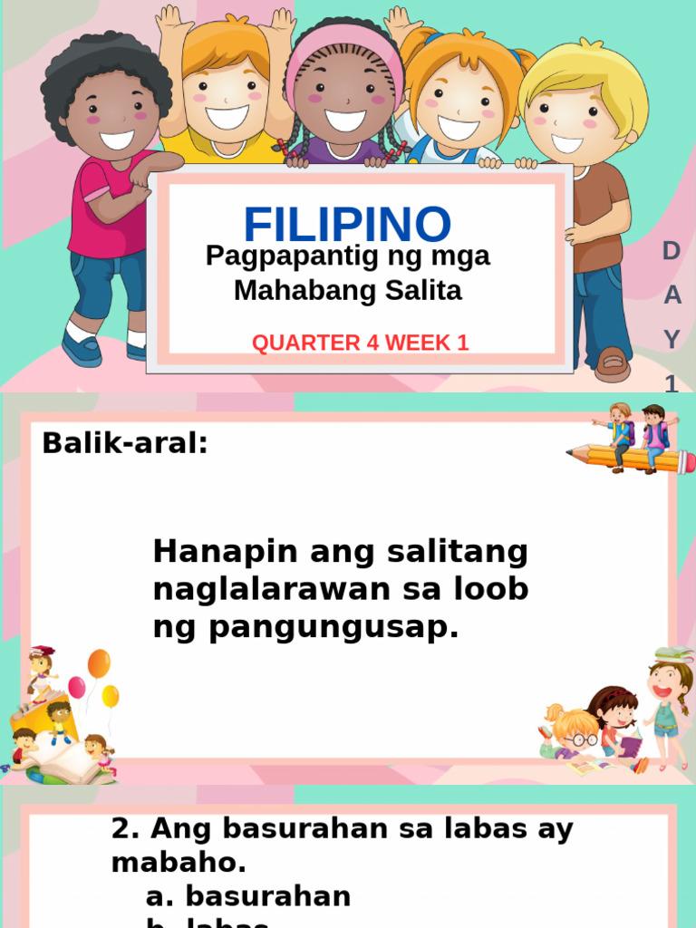 Filipino 2 q4 Week 1 | PDF