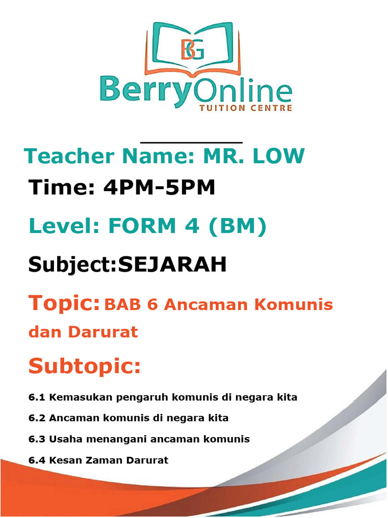 F4 Sej (BM) - Aug - 2024 | PDF