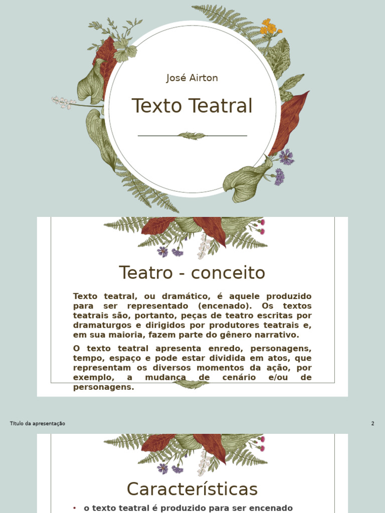 Texto Teatral | PDF