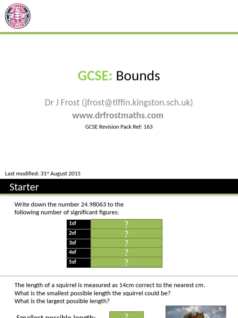 GCSE Bounds | PDF