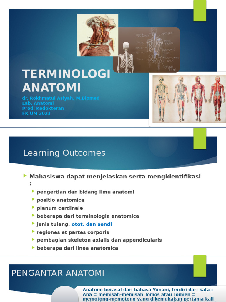 Terminologi Anatomi - Blok 1-Fkum (1) | PDF