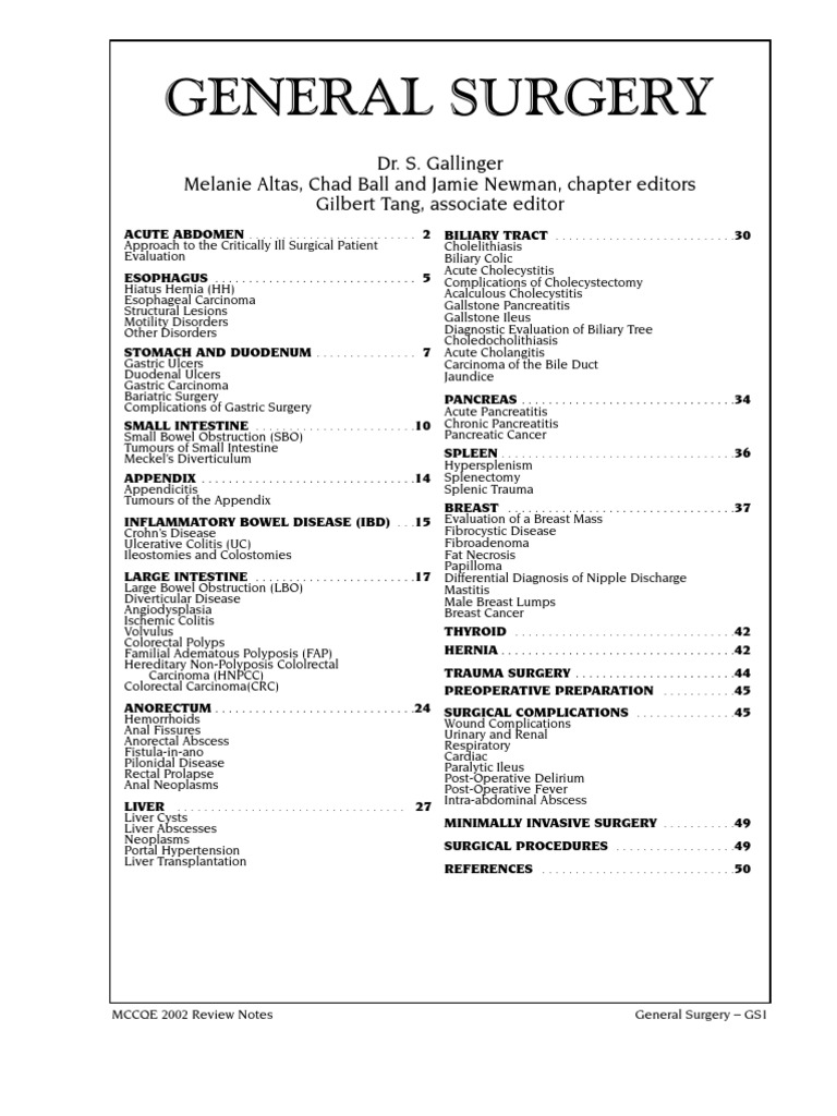 General Surgery | PDF | Esophagus | Gastroesophageal Reflux Disease
