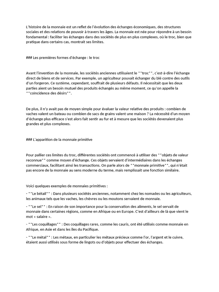 L'histoire de La Monaie | PDF