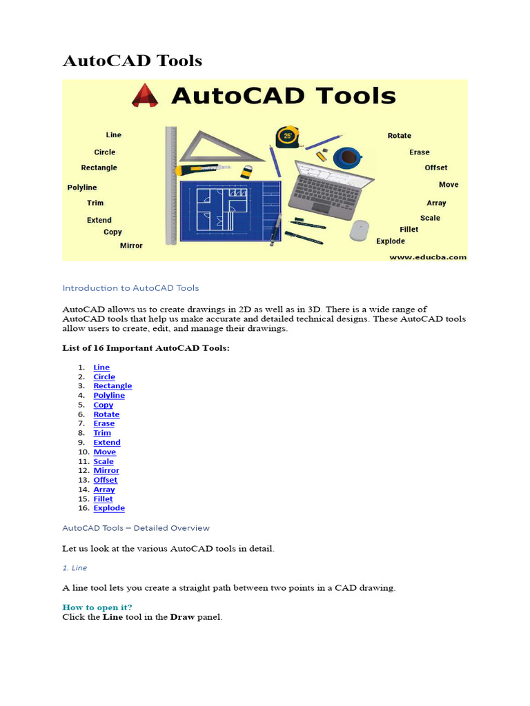 Autocad Tools 1 | PDF