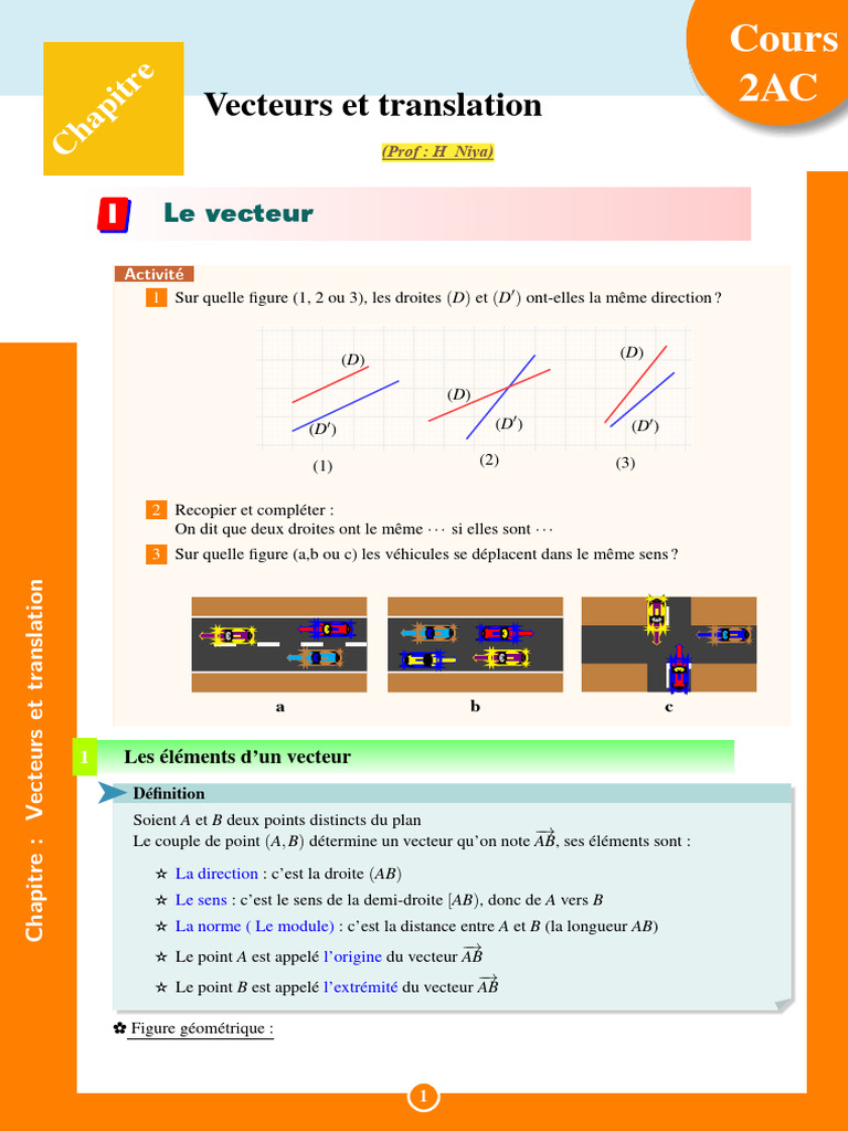 14 Vecteurs Et Translation | PDF