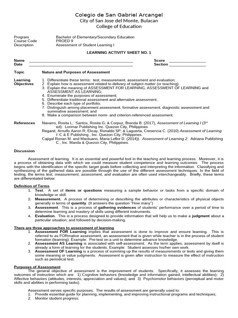 Learning-Sheet-No.-1 | PDF