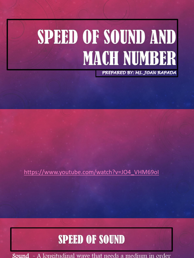 Lesson-4-Speed of Sound and Mach Number | PDF