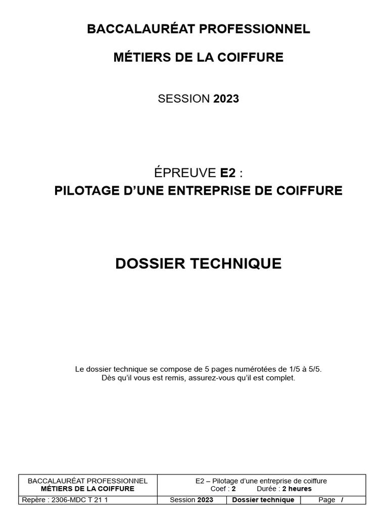 E2_DOSSIER TECHNIQUE | PDF
