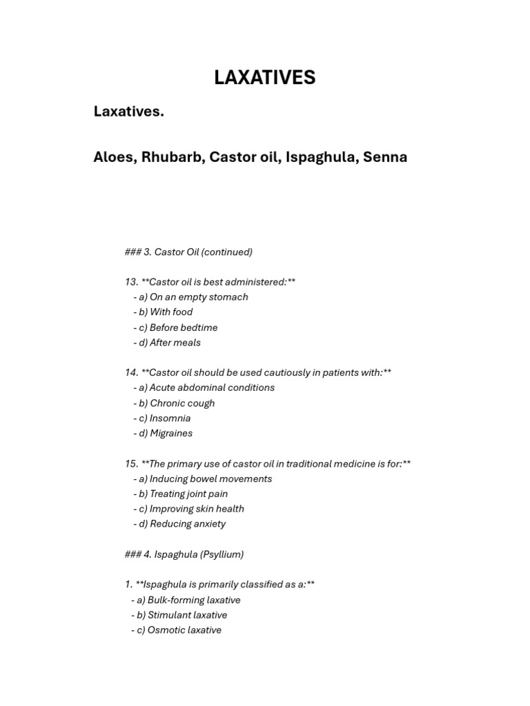 I Am Sharing 'Document (Laxatives) ' With You | PDF | Constipation | Wellness