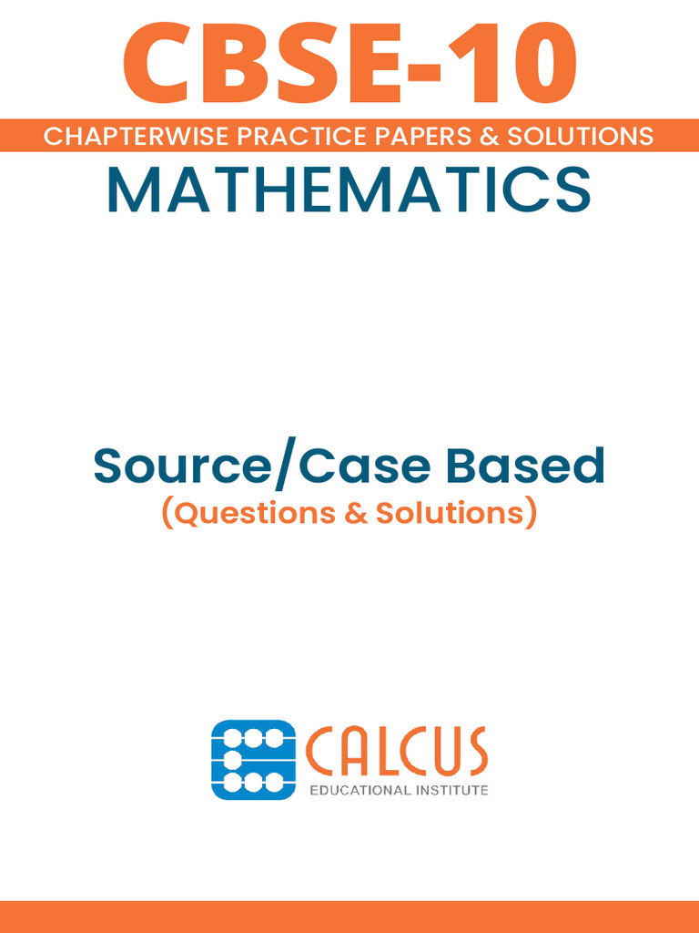 X Cbse-2023 Maths Source-Case-Based Questions Q & Sol | PDF