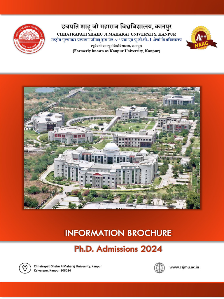 Phd Admission 2024 Brochure | PDF