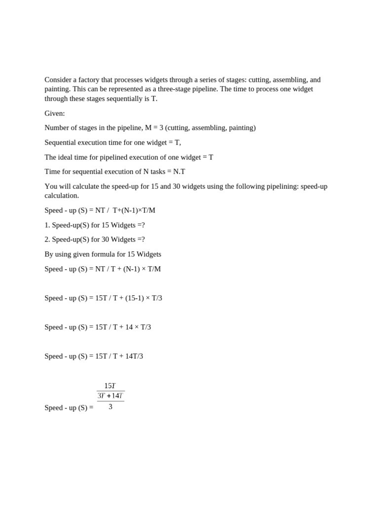 Consider A Factory That Processes Widgets Through A Series of Stages | PDF