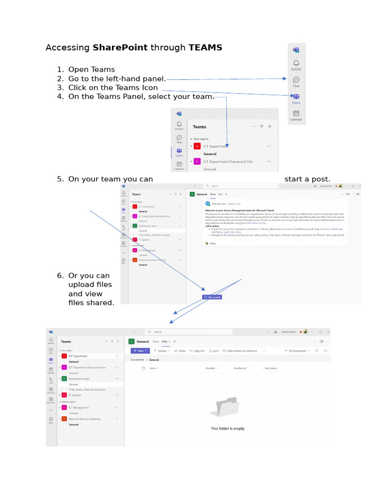 Accessing Sharepoint Through Teams | PDF