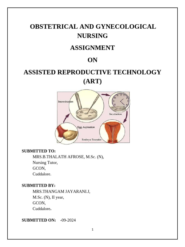 Obstetrical and Gynecological Nursing Assignment ON Assisted ...