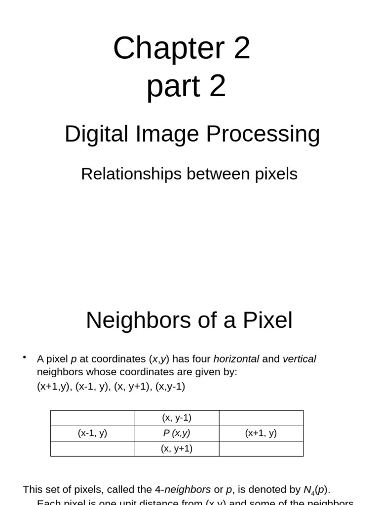 Digita Image Processing Chapter 2 Part 2 | PDF