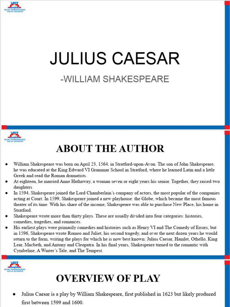 JULIUS CAESAR by WILLIAM SHAKESPEARE | PDF