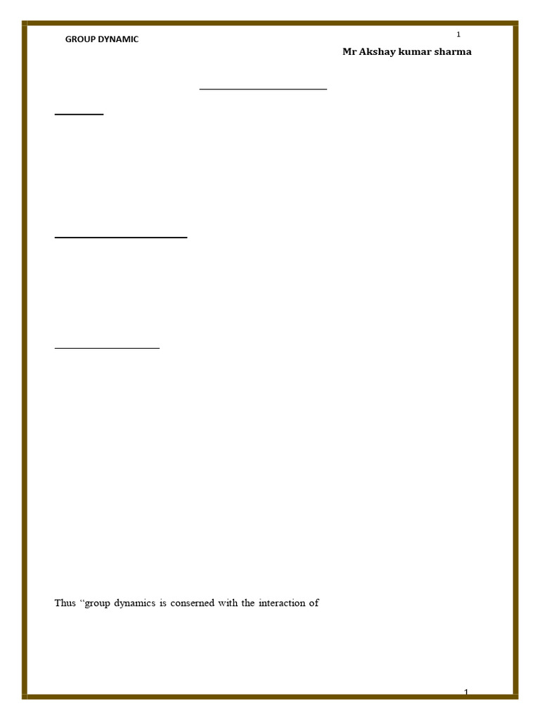 Group Dynamics Management | PDF
