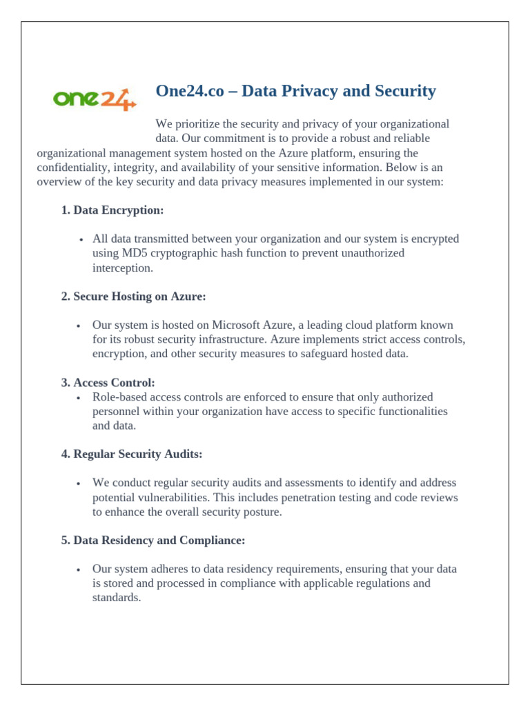 OMS - Data Privacy and Security | PDF