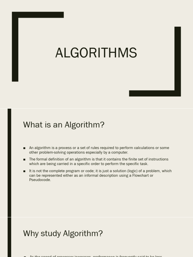 Algorithms Part 1 | PDF