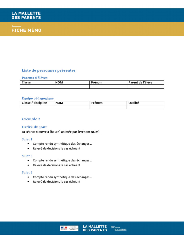 MDP Exemple de Compte Rendu | PDF