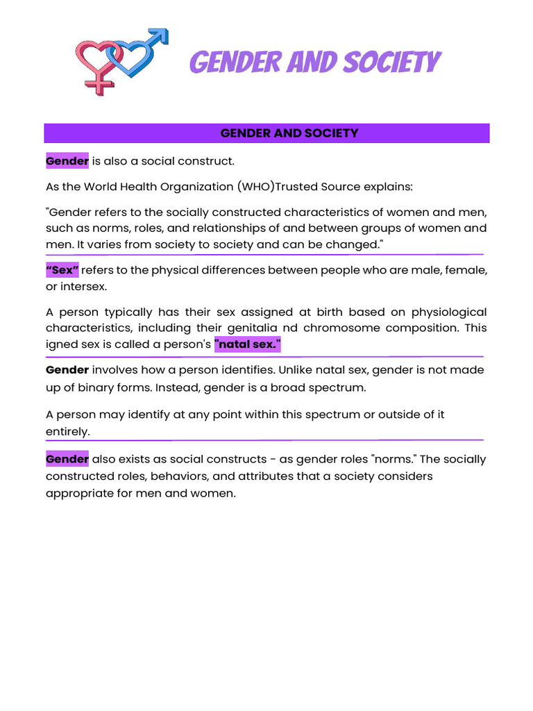 GENDER-AND-SOCIETY-NOTES | PDF