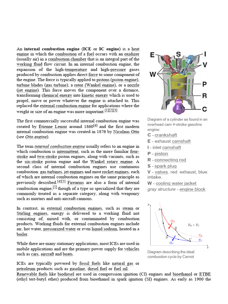 Internal Combustion Engine | PDF