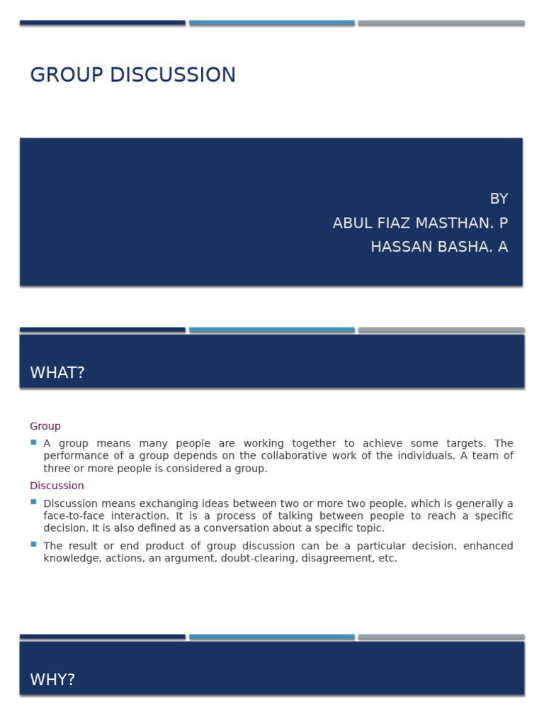 Group Discussion | PDF