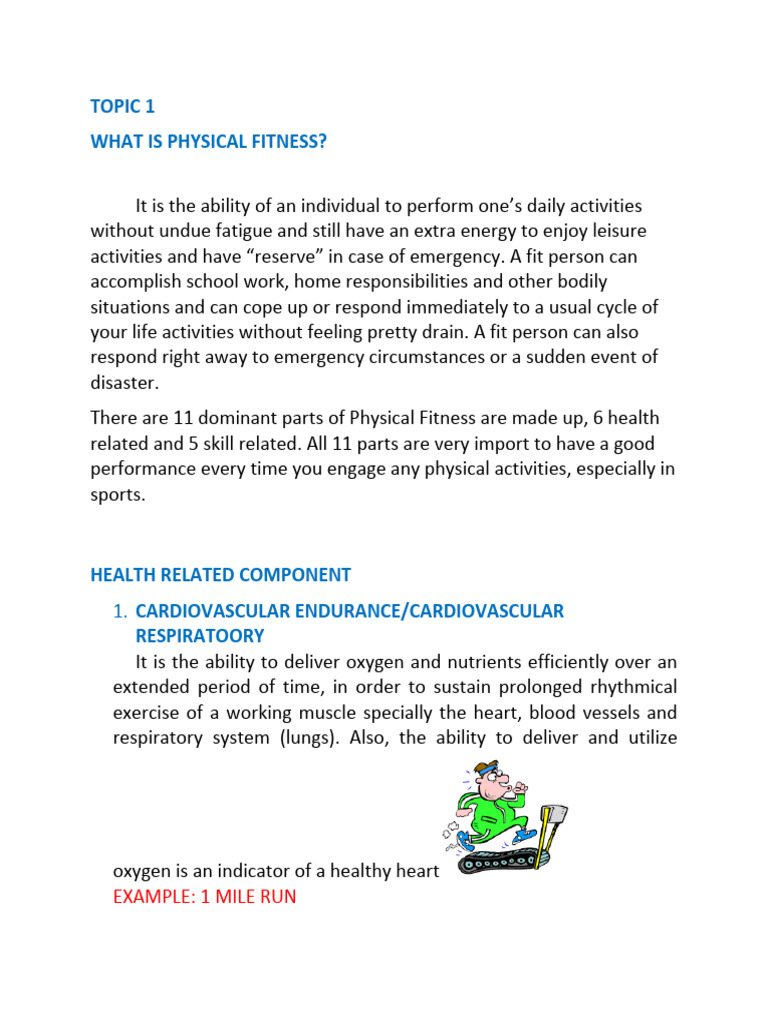 PATHFIT 1 Lecture Health and Skill Related Components | PDF