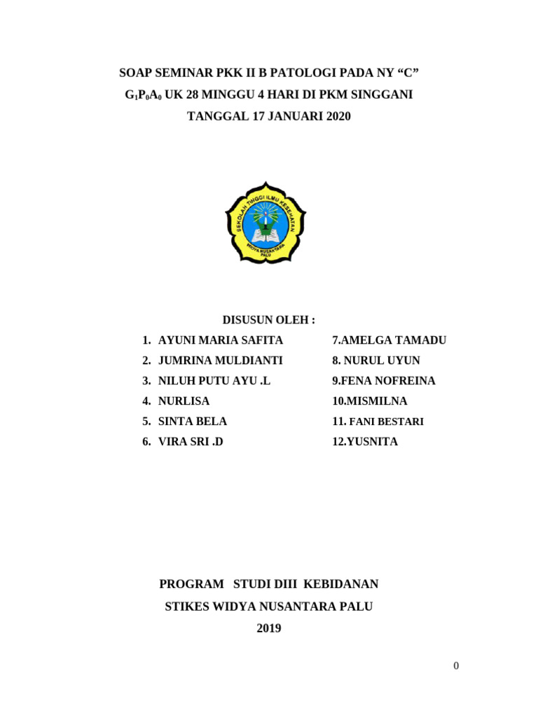 SOAP SEMINAR ANC PATOLOGI | PDF