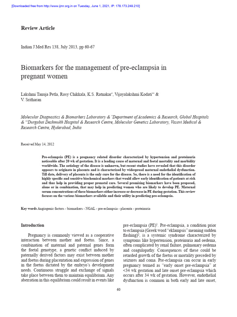 Pre Eclampsia | PDF