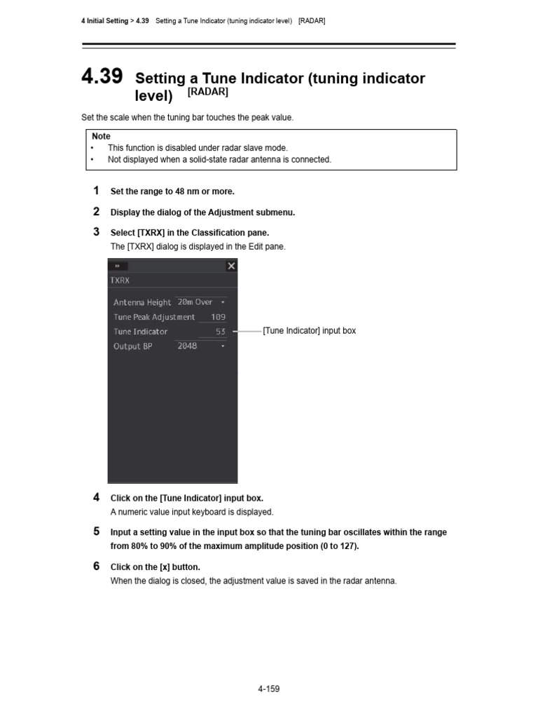 Tune Indicator Adjustment | PDF