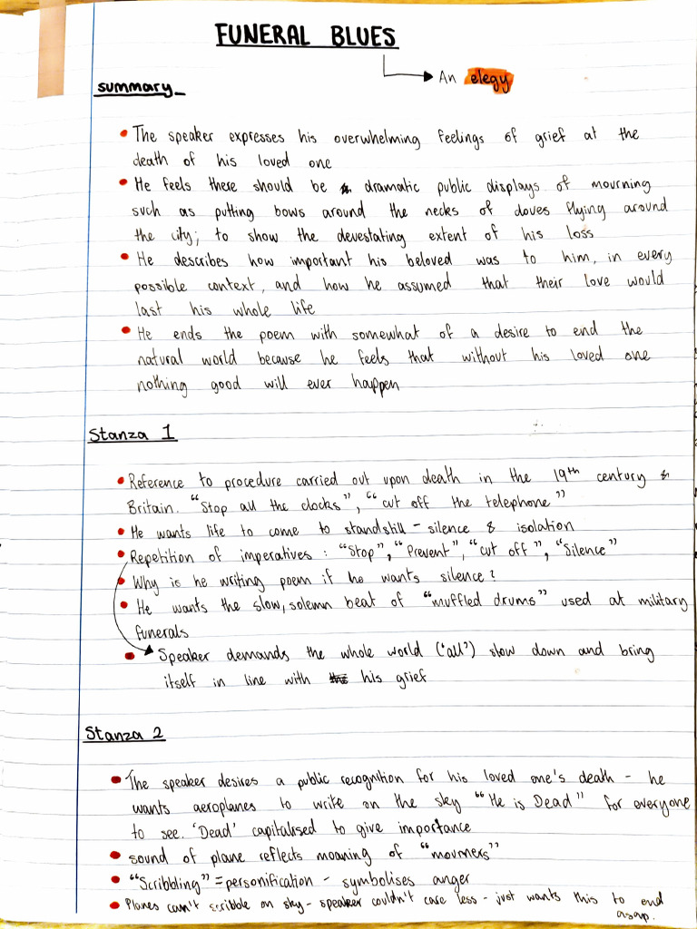 IGCSE Eng Lit Poetry Notes | PDF