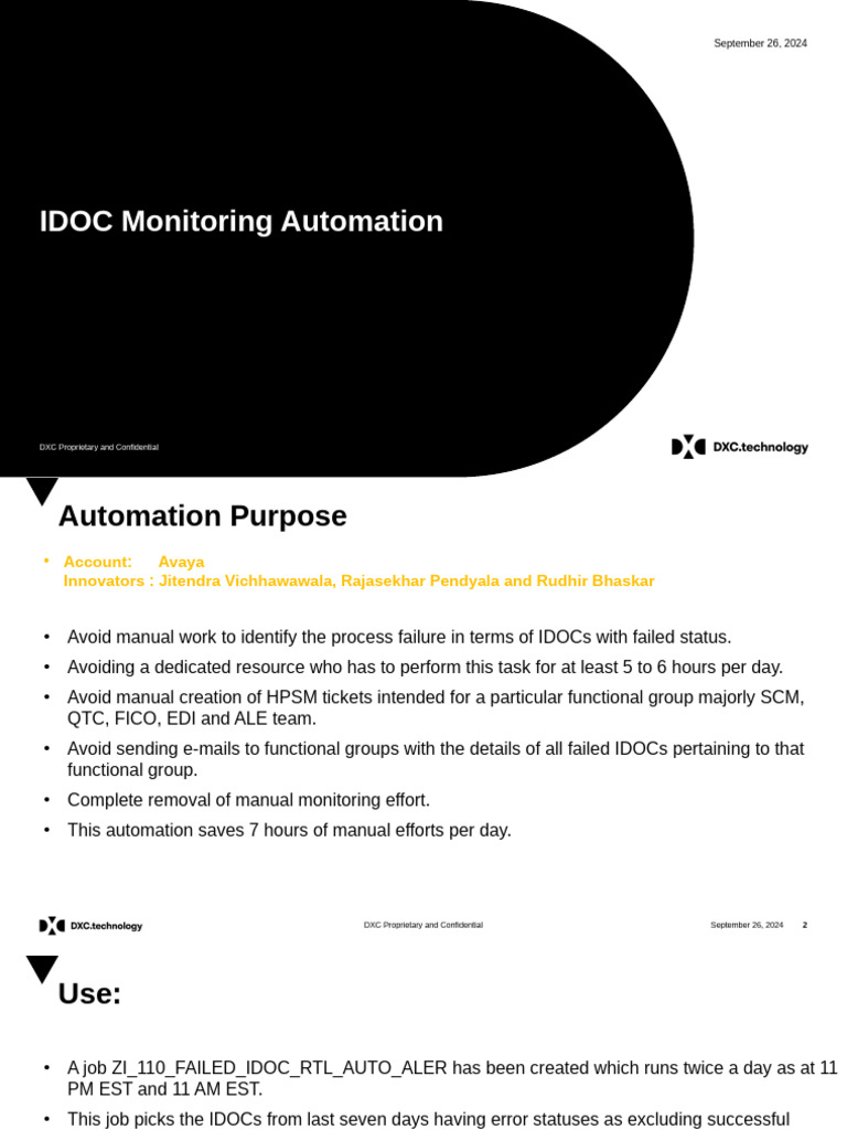 IDOC Monitoring Automation | PDF | Software | Software Engineering