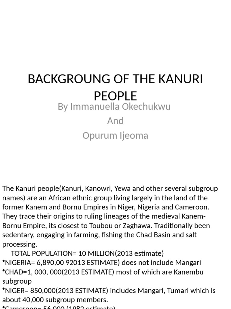 1514374233backgroung of The Kanuri People | PDF | Chad | Social Science
