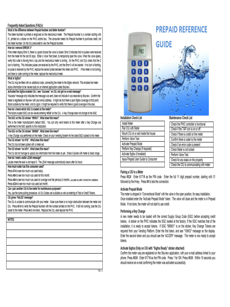 Prepaid Meter Setup and Troubleshooting Guide | PDF | Computing