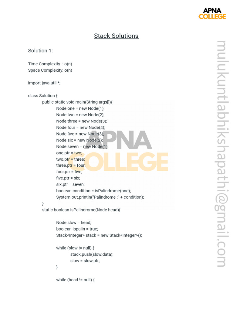 Stack Solutions | PDF | Boolean Data Type | Software Development