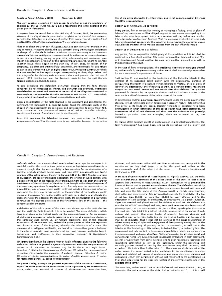 Consti II Chapter 2 Amendment and Revision | PDF