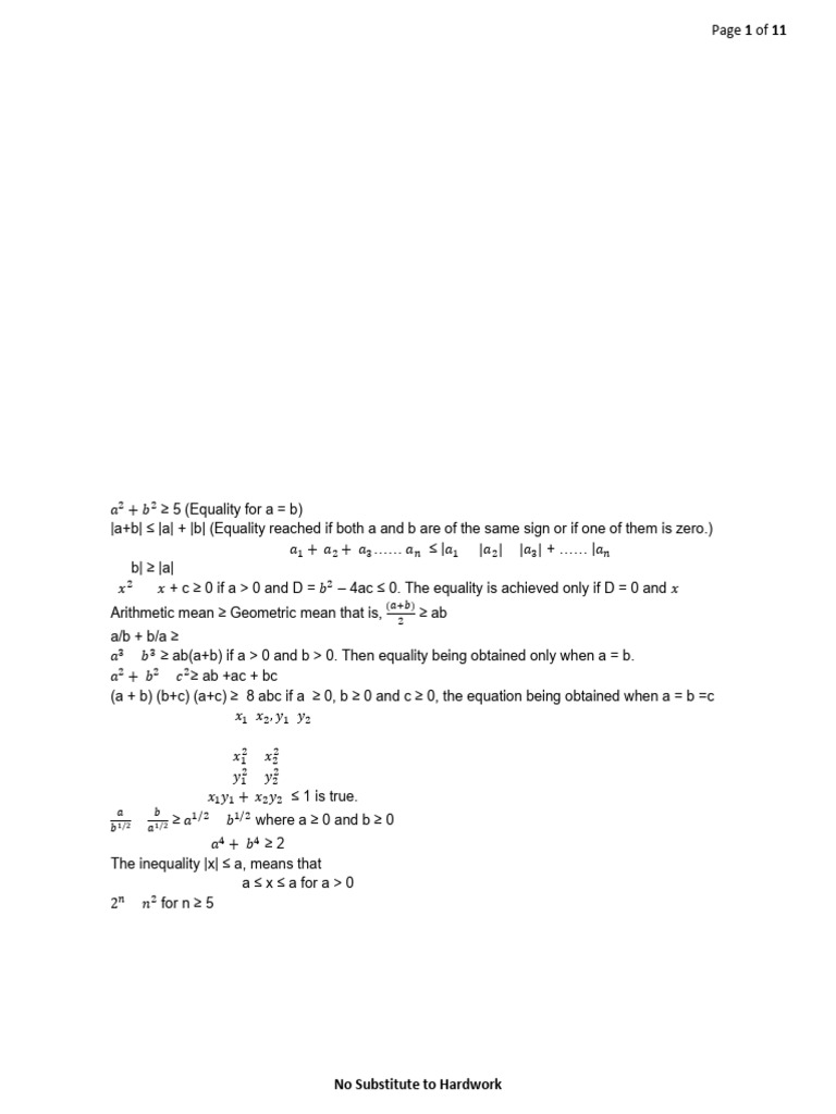 Algebra 4 Inequalities | PDF