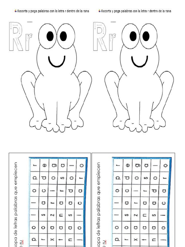 Fichas de Español Letra R | PDF