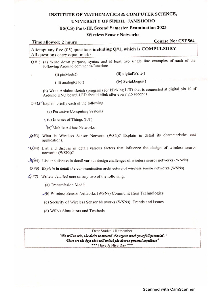 UOS Cs Past Papers | PDF