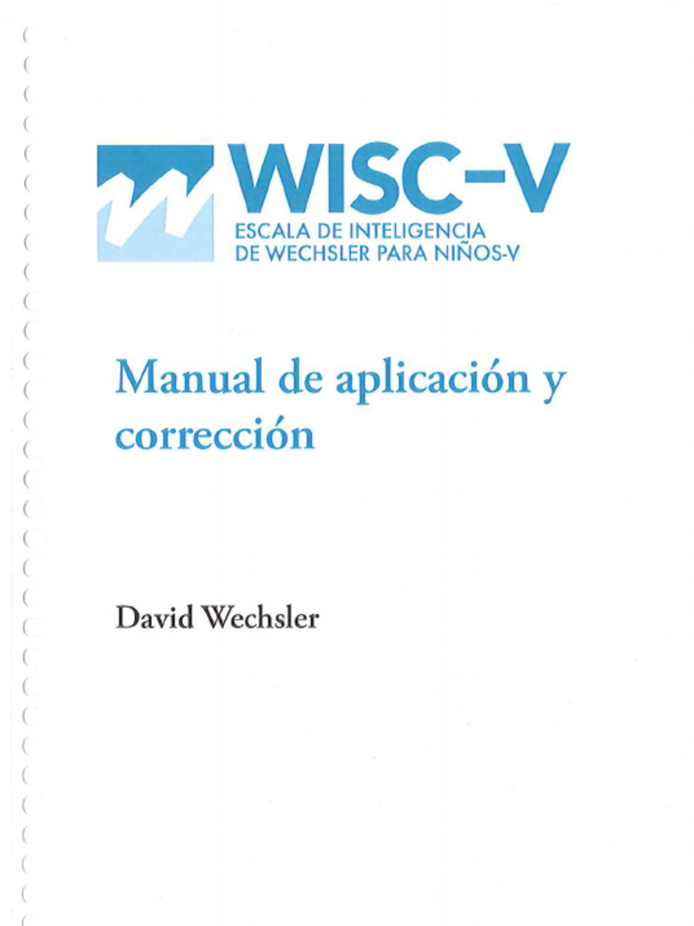 Wisc-V Manual Aplicacion1 | PDF