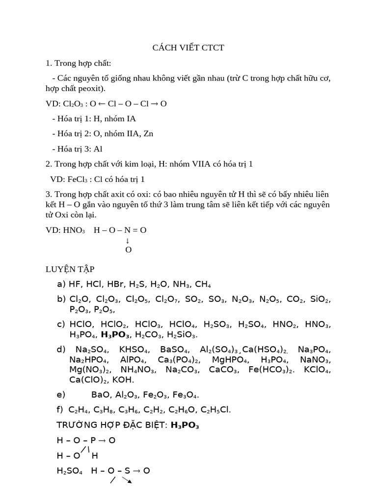 CÁCH VIẾT CTCT | PDF