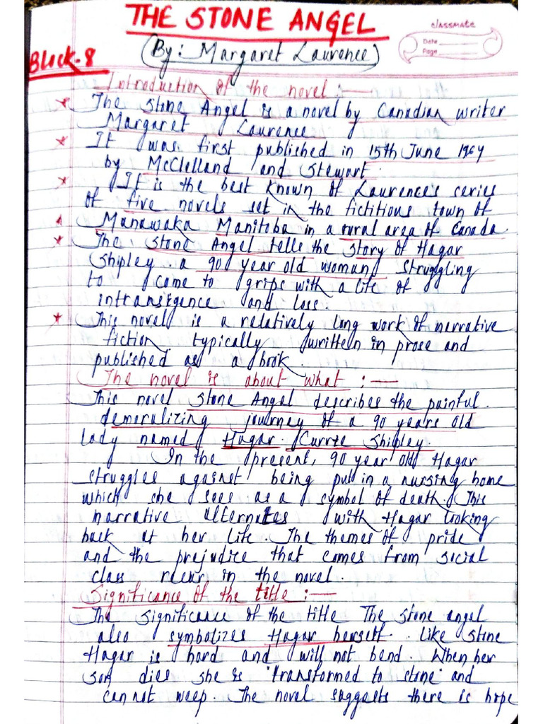 MEG -8 ,Block -8 ( the Stone Angel) | PDF