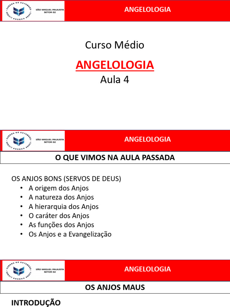 Angelologia - Aula 4 1 | PDF