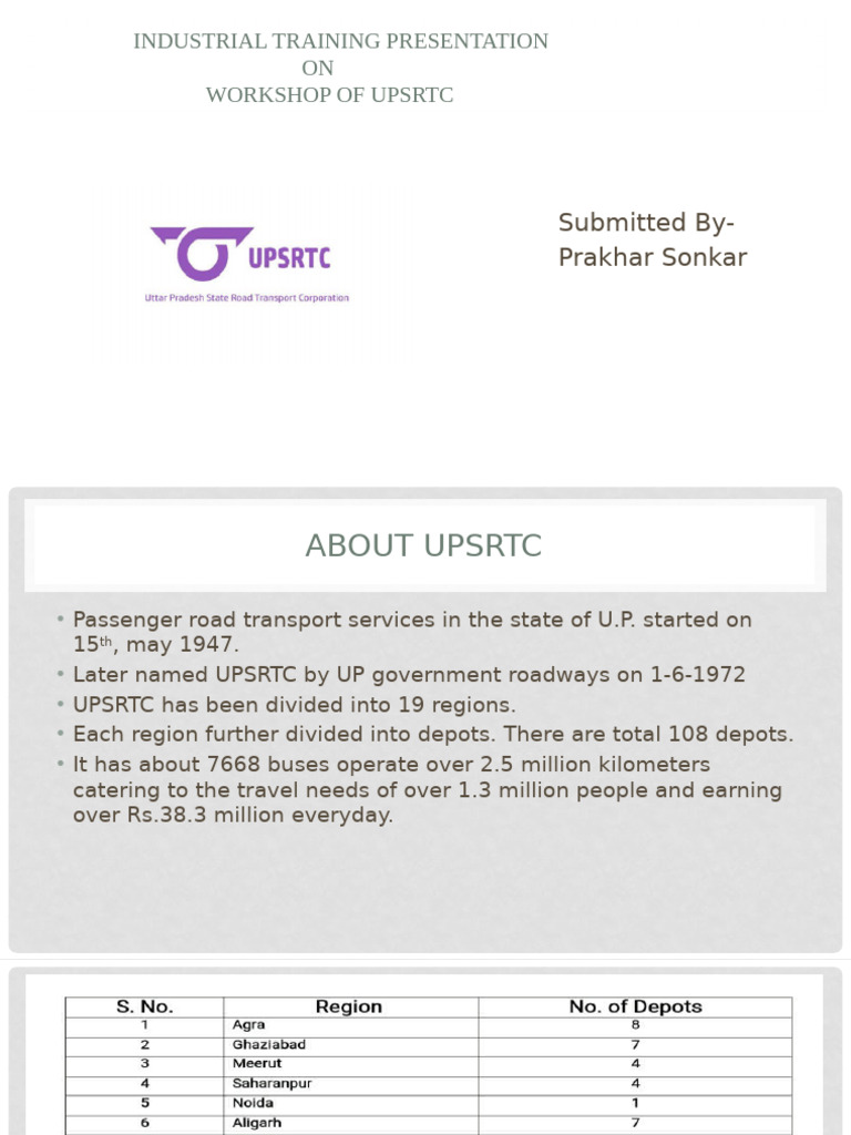 Industrial Training Presentation | PDF