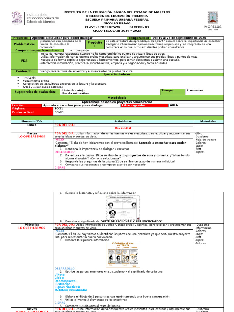 PLANO DIDÁCTICO 4° SEMANA 4 y 5 E | PDF